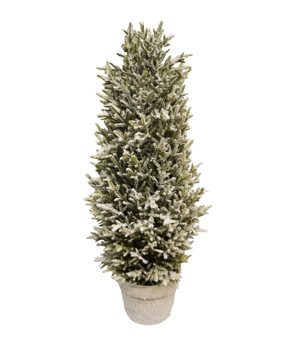 Fir Topiary with Snow – Vintage Feather